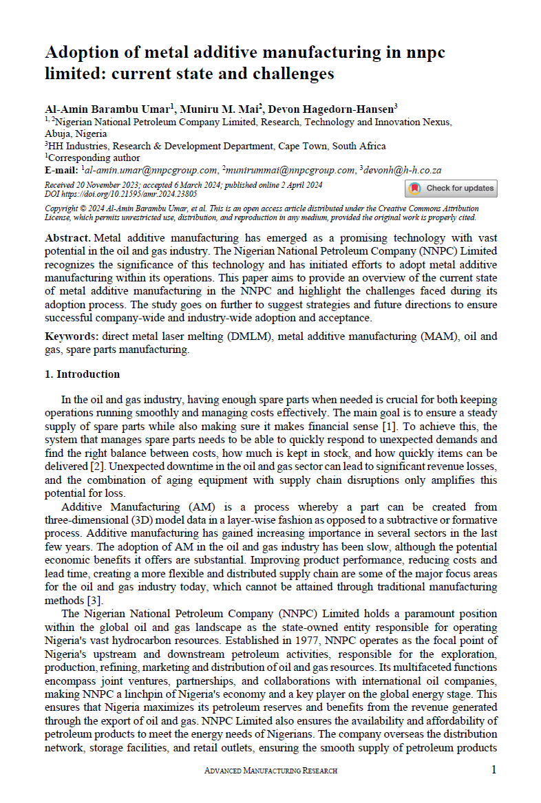 Journal Publications - HH Industries